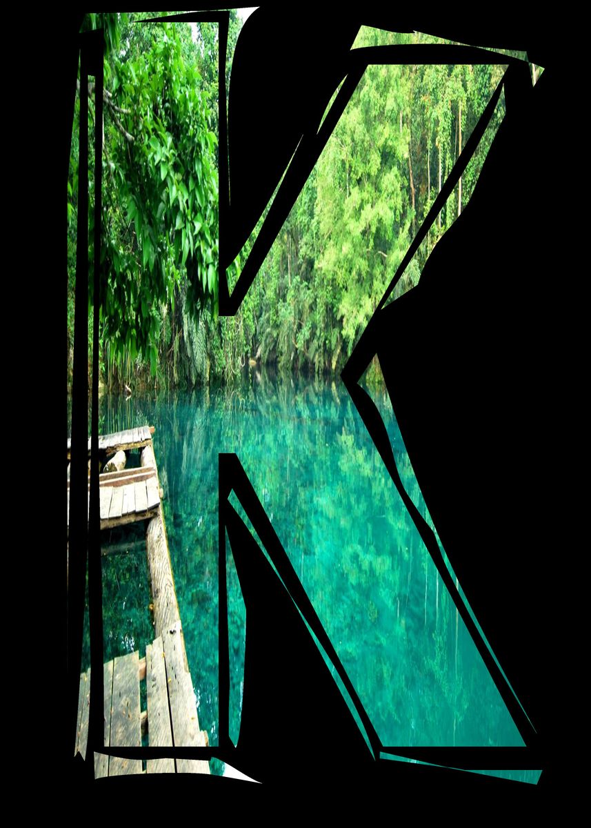 'Double Exposure Alphabet K' Poster, picture, metal print, paint by AD ...