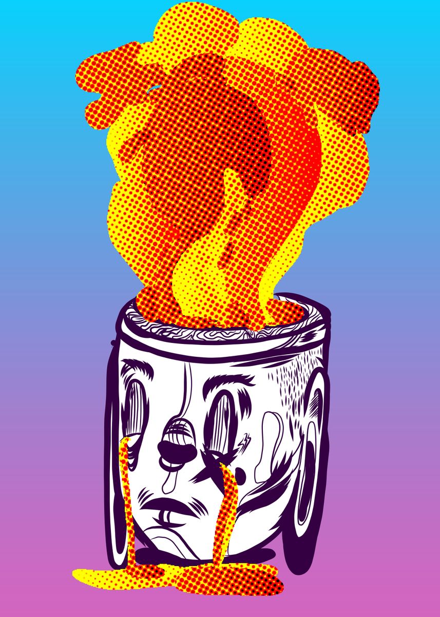 'Overthinker' Poster, picture, metal print, paint by 5c6af471a2521 ...