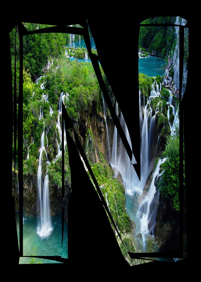 'Double Exposure Alphabet N' Poster by AD art | Displate