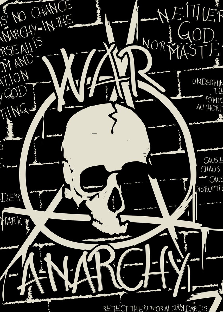 'War and anarchy poster' Poster, picture, metal print, paint by Richard ...