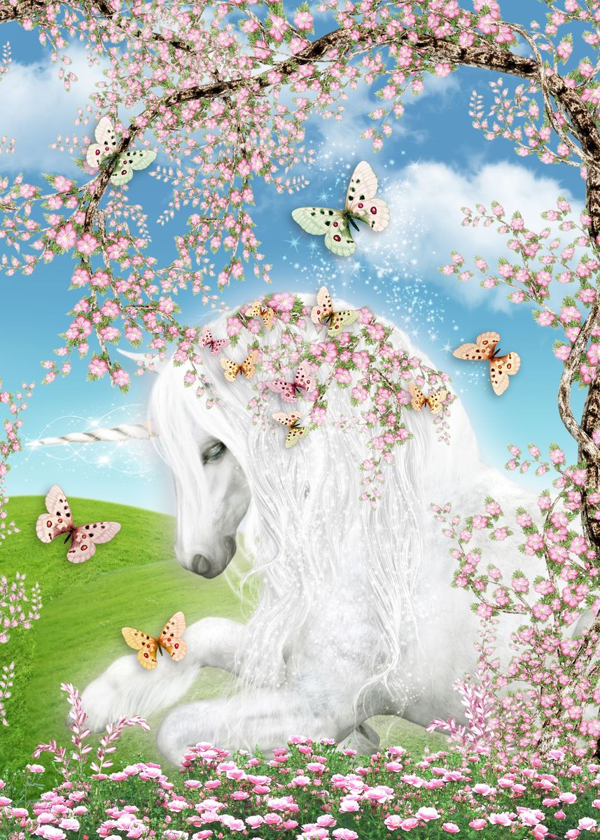 'Dreamy Unicorn' Poster, picture, metal print, paint by Dolphins ...