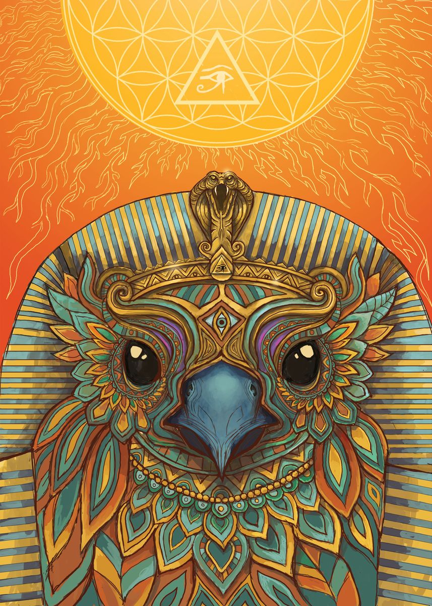 'Horus' Poster, picture, metal print, paint by Lance Schmale | Displate