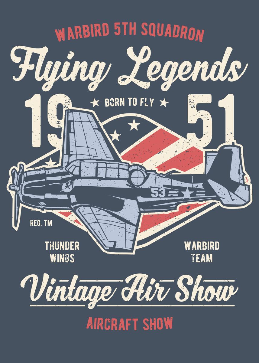 'Vintage Air Show' Poster by Chris Simmons | Displate