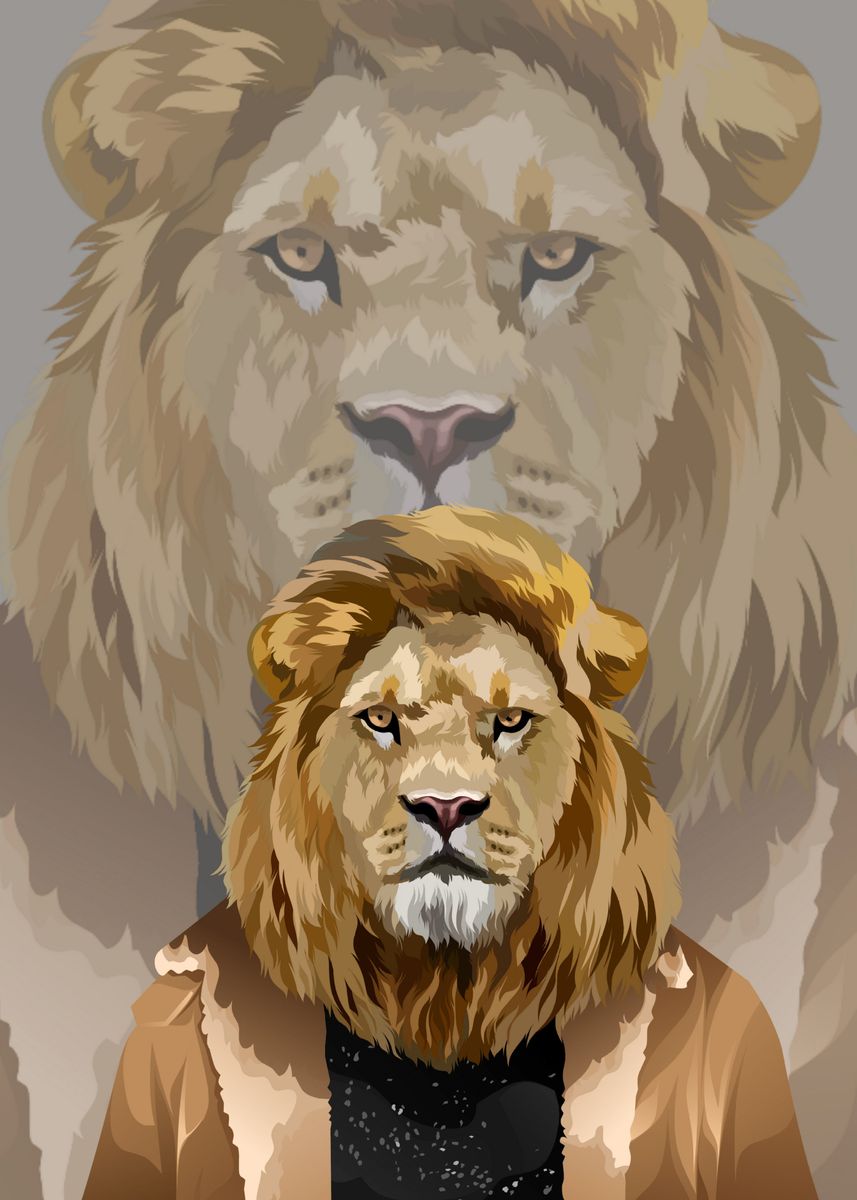 'King Of The Jungle' Poster, picture, metal print, paint by Moch Saiful ...