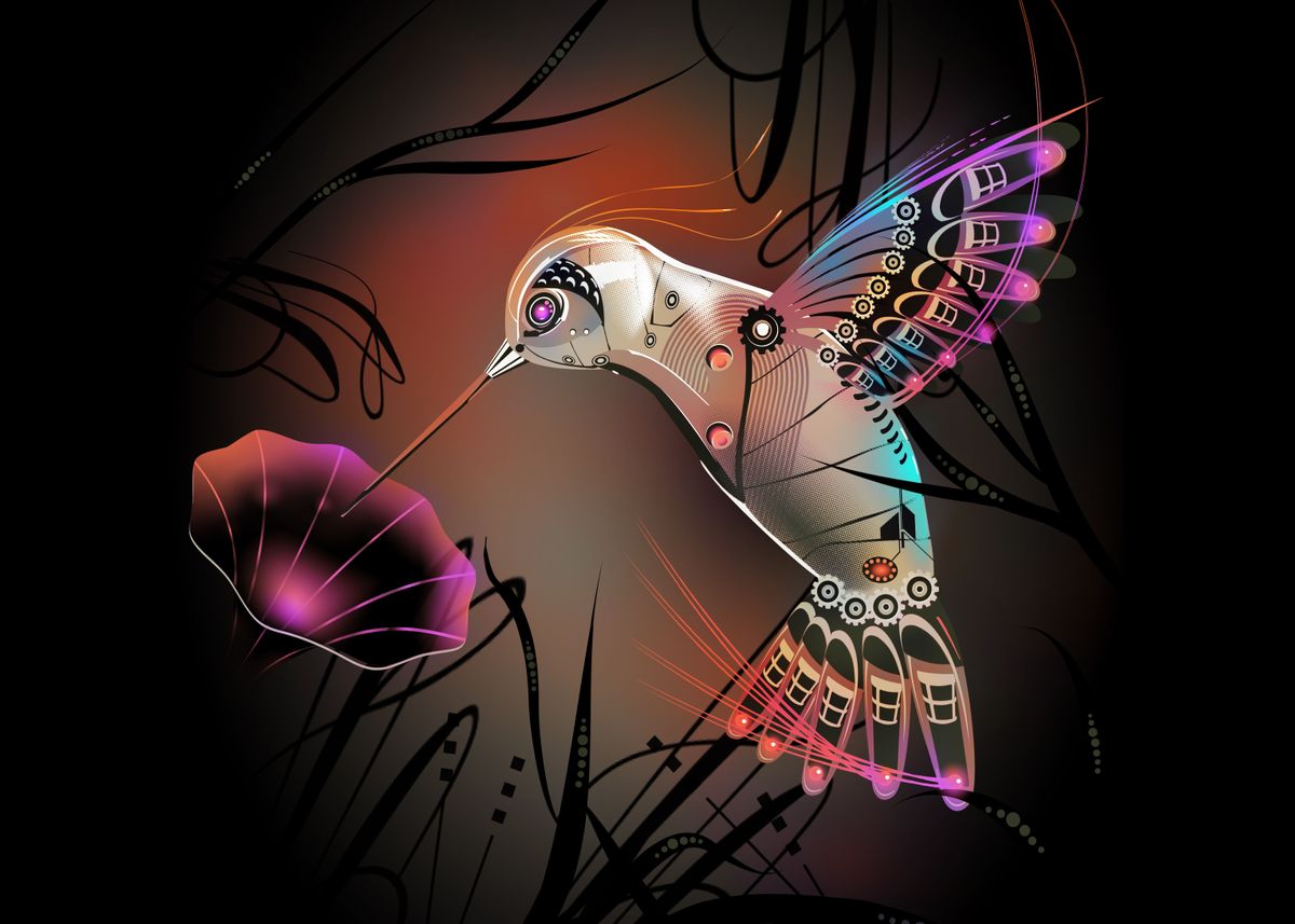 'Cyborg Nature' Poster by Alfonso Navas | Displate