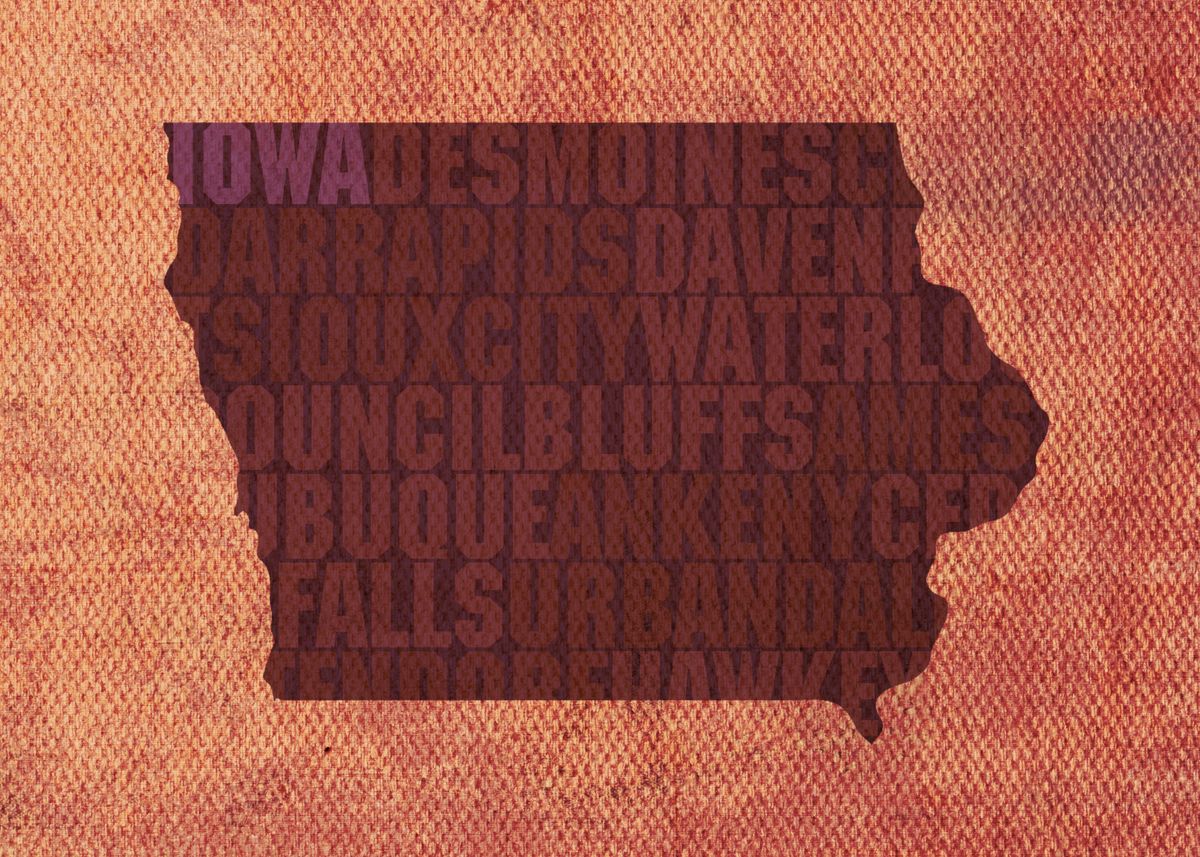 'Iowa State Words' Poster by Design Turnpike | Displate