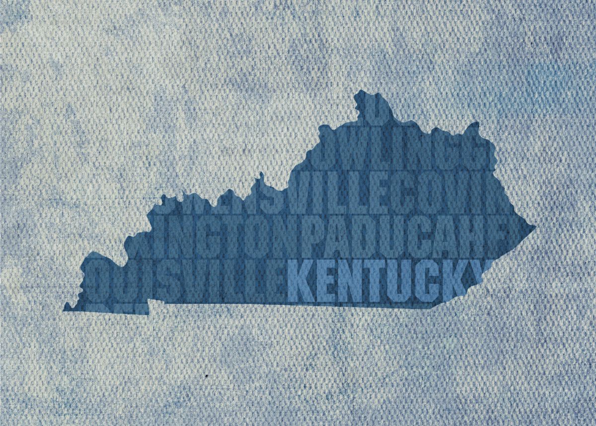 'Kentucky State Words' Poster by Design Turnpike | Displate