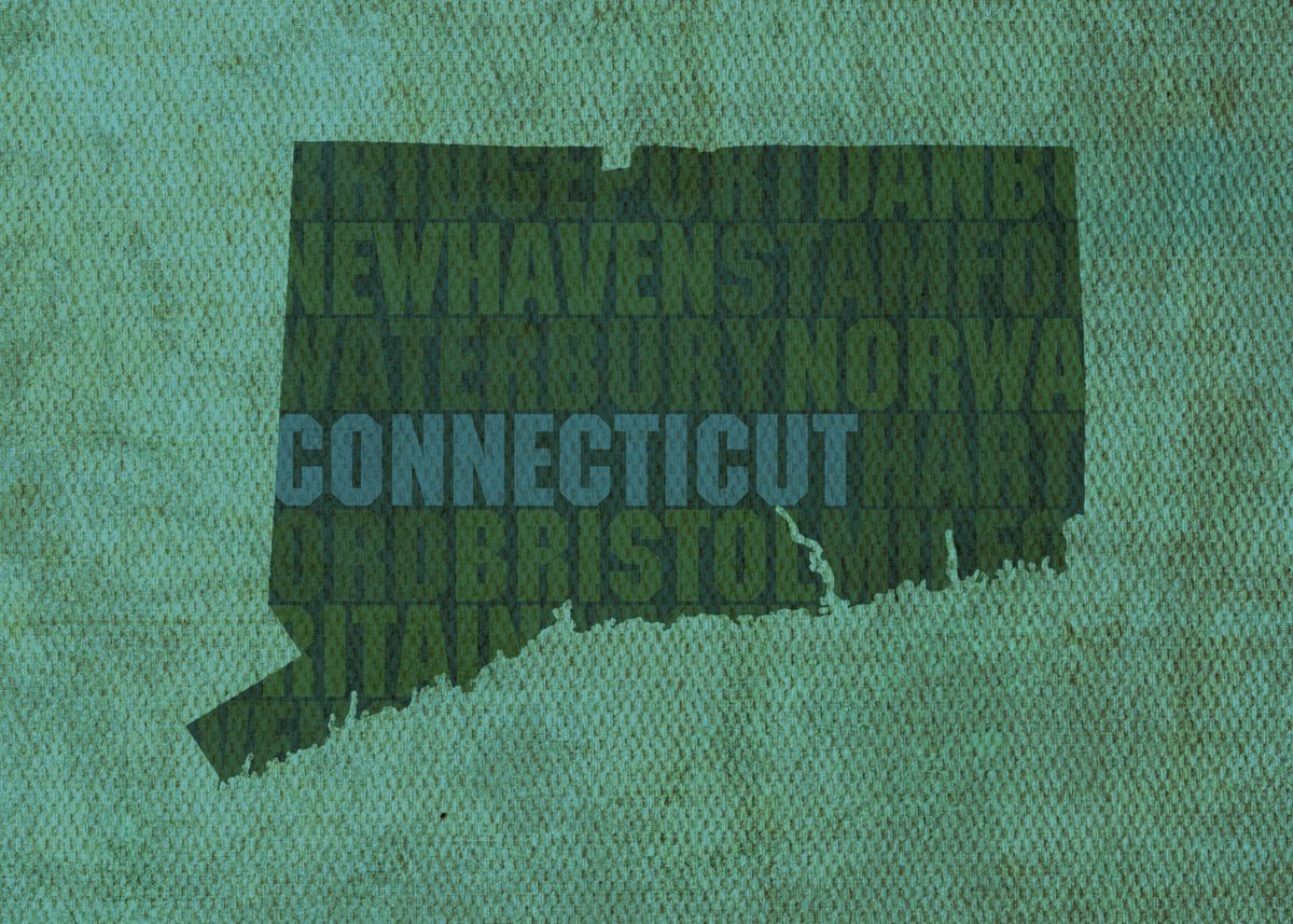 'Connecticut State Words' Poster by Design Turnpike | Displate