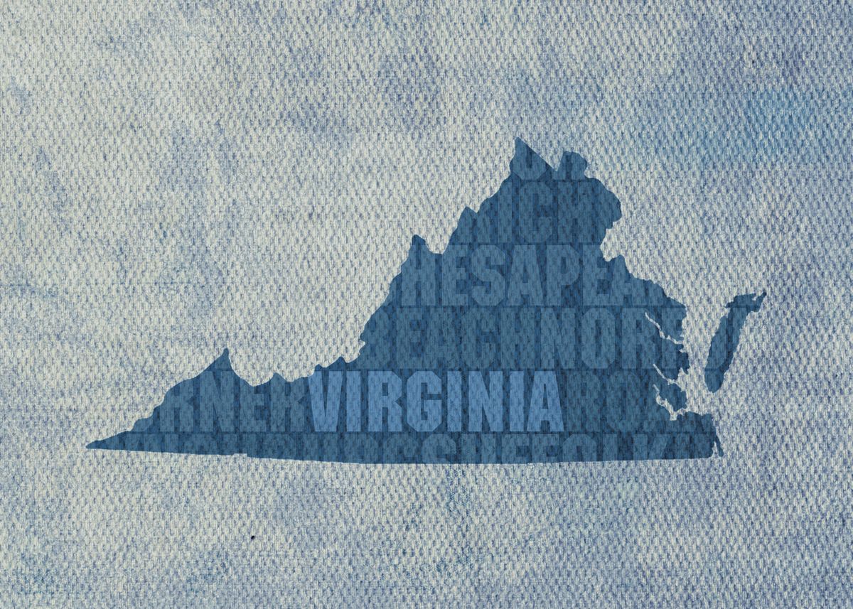 'Virginia State Words' Poster by Design Turnpike | Displate