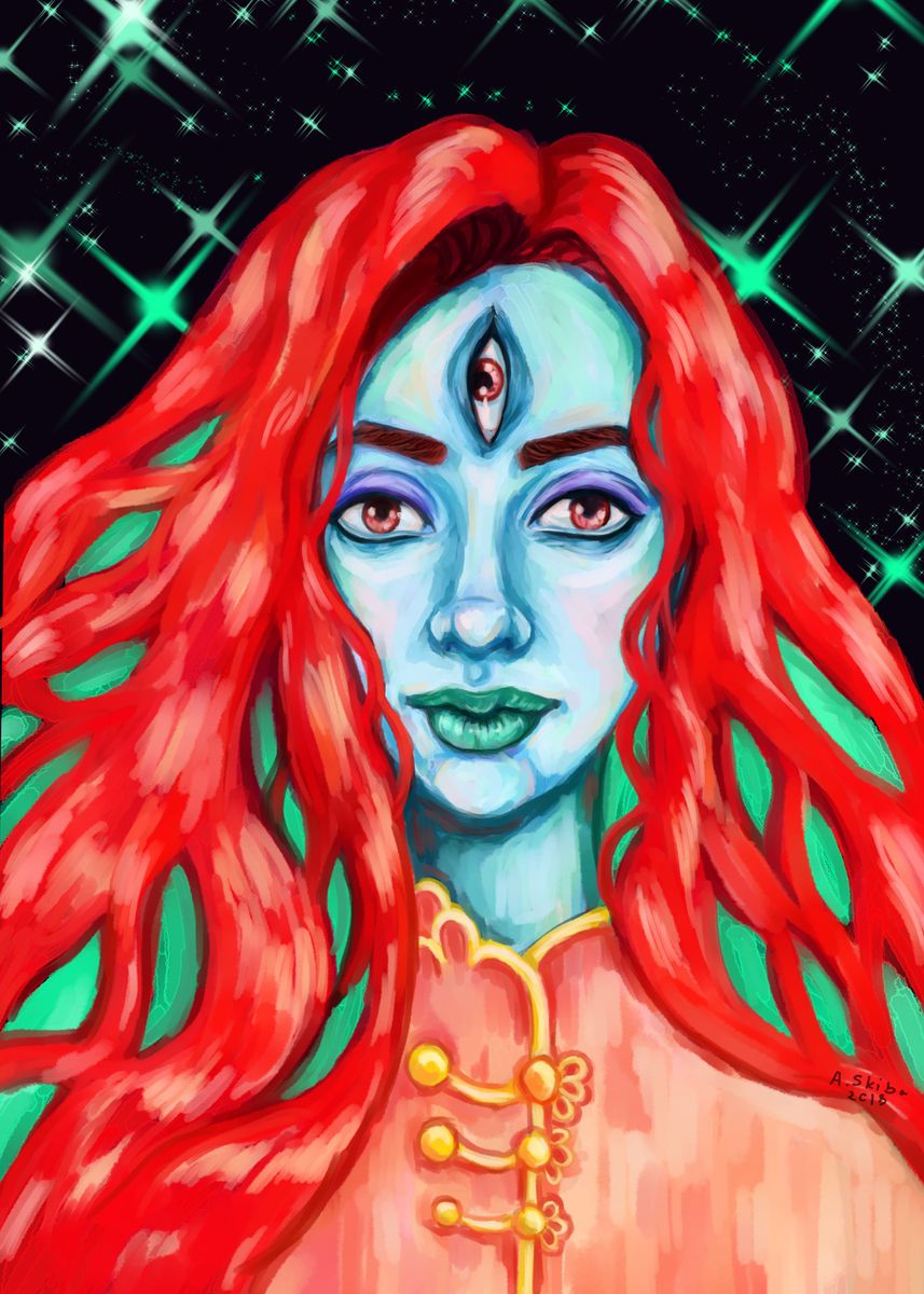 'Star Witch' Poster, picture, metal print, paint by Anna Skiba | Displate