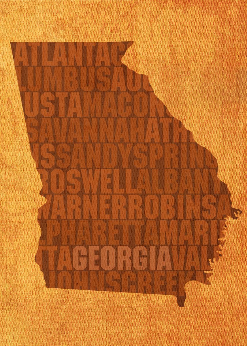 'Georgia State Words' Poster by Design Turnpike | Displate