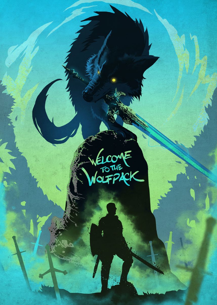 'Lobos vs Wolf' Poster, picture, metal print, paint by Lobos JR | Displate