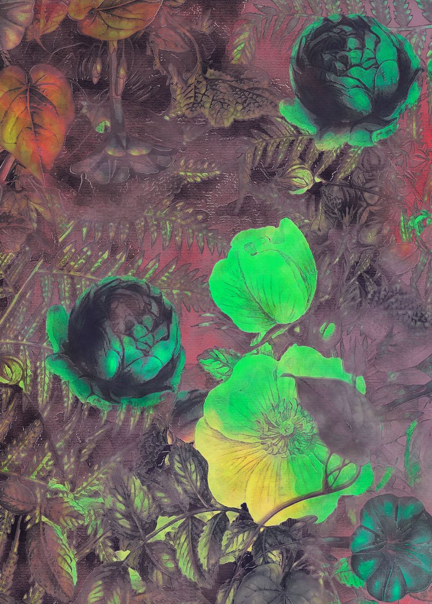 'Flowers' Poster, picture, metal print, paint by JBJart Justyna Jaszke ...