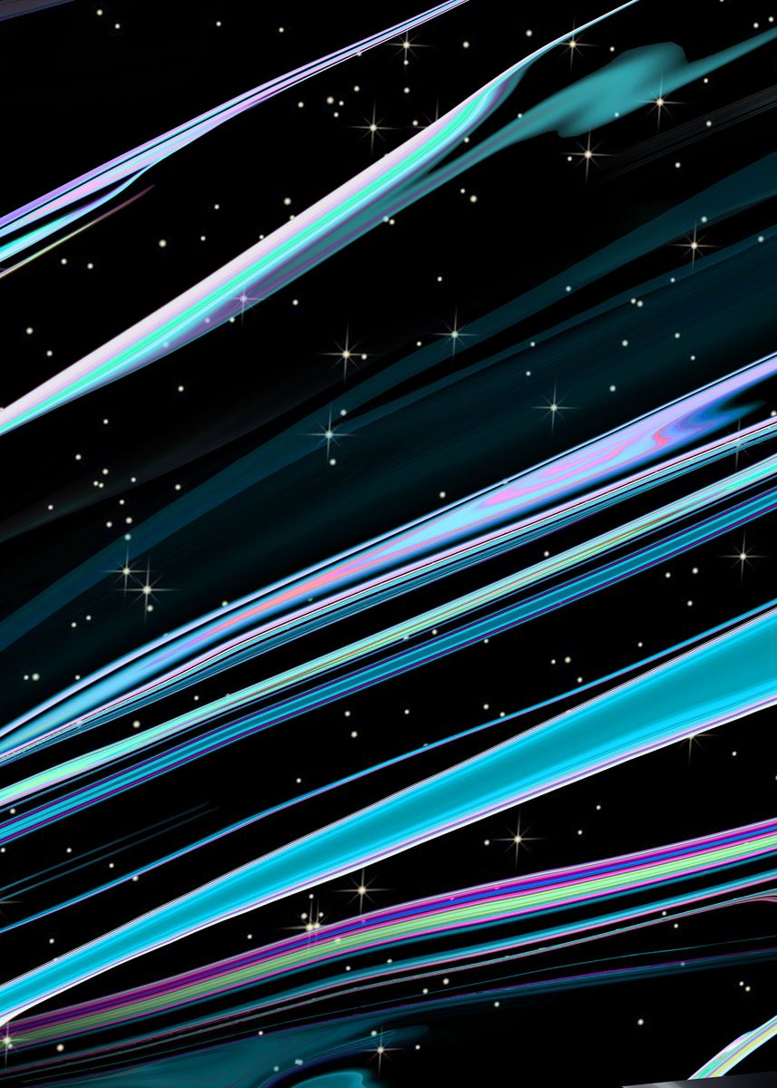 'The fabric of space IV' Poster, picture, metal print, paint by Goran ...