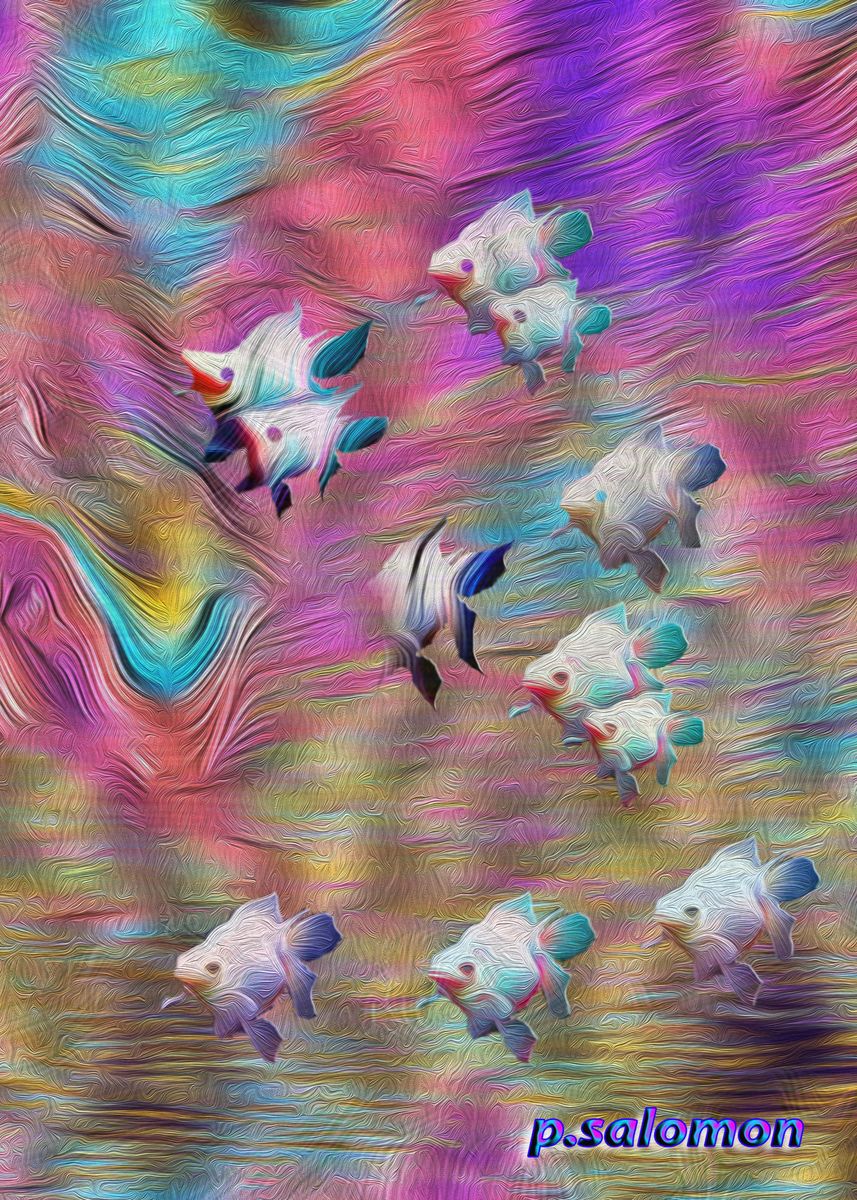 'Fish Raimbow' Poster by Percy Salomon Orrillo Olea | Displate