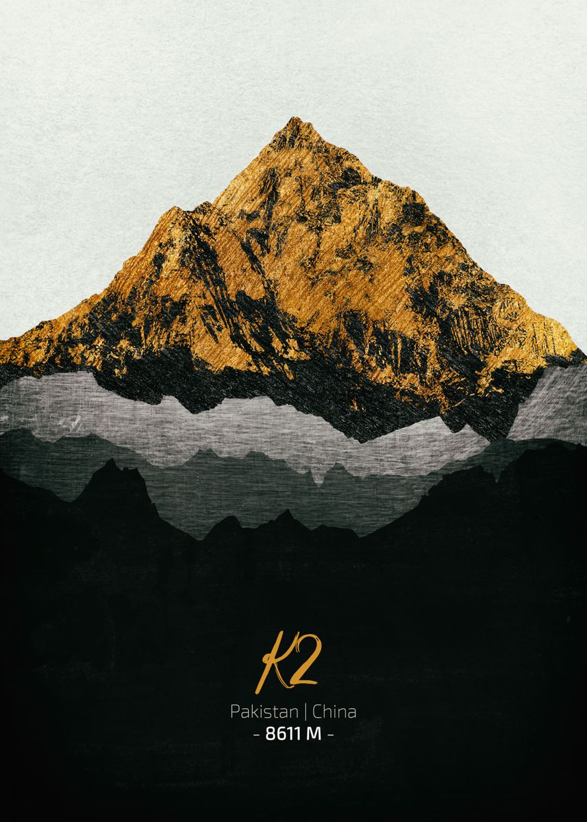 'K2' Poster, picture, metal print, paint by Tobias Roetsch | Displate