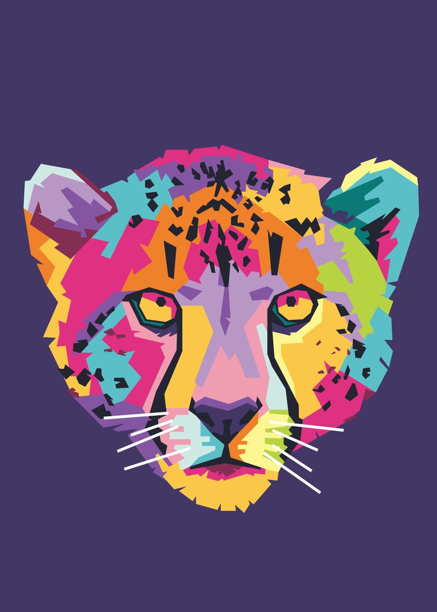 'Ceetah Pop Art' Poster by Robby Fathur | Displate