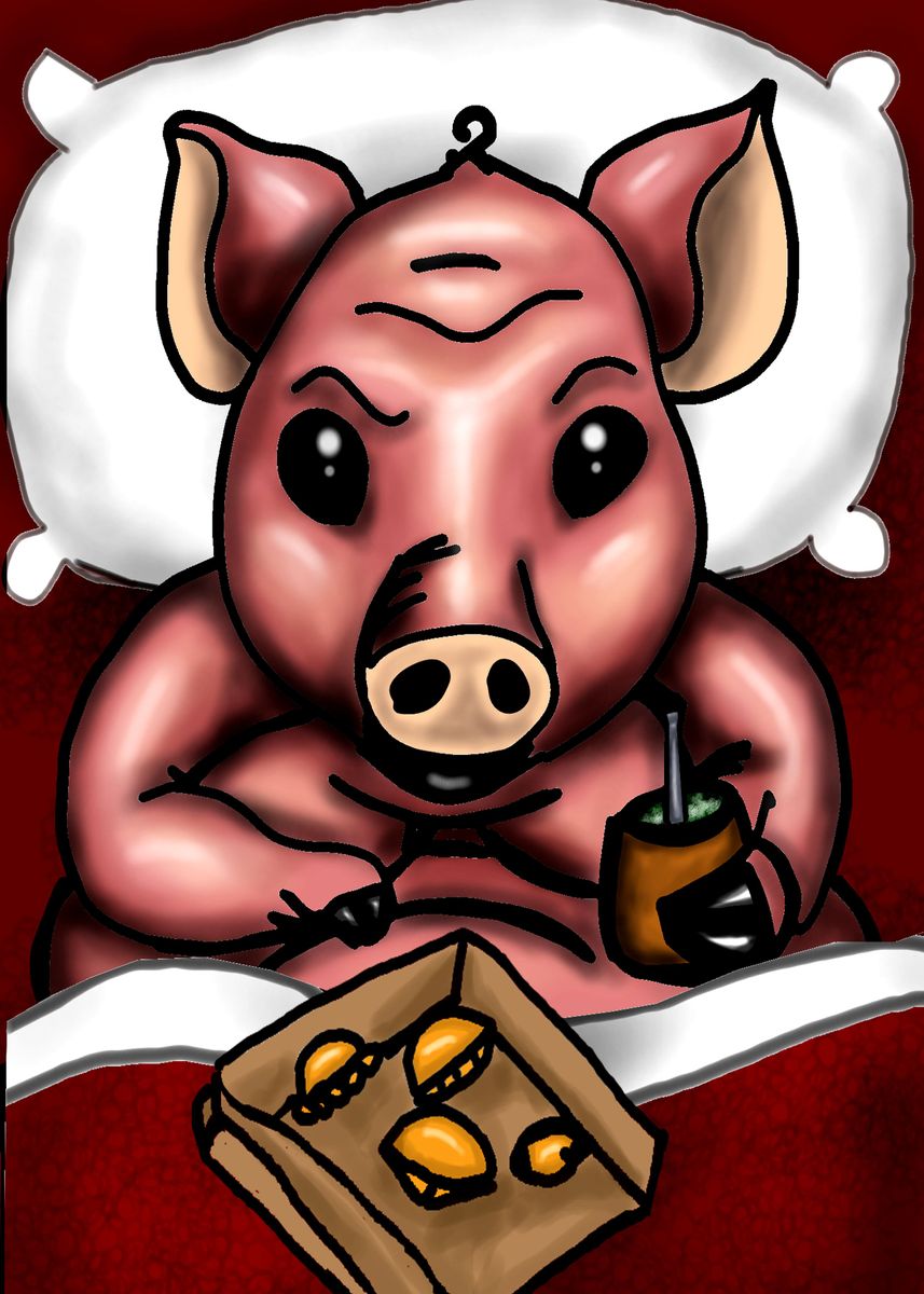 'Chanchito' Poster, picture, metal print, paint by Sofìa Rottoli | Displate