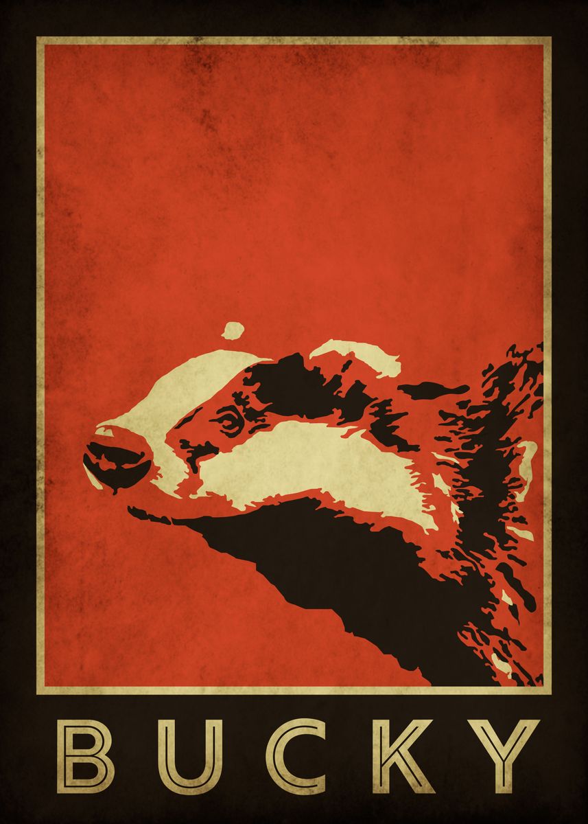 'Bucky Badger' Poster, picture, metal print, paint by Matt Nejdl | Displate
