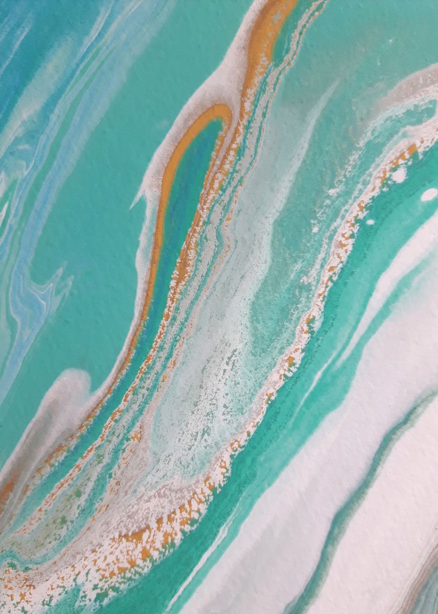 'Turquoise 8' Poster, picture, metal print, paint by Erika Metzner ...