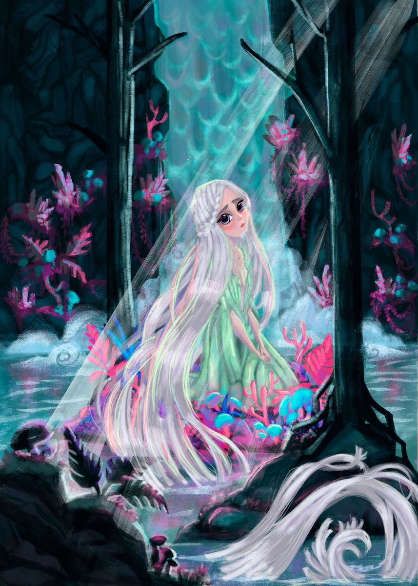 'The Song of The Nymph' Poster, picture, metal print, paint by Paola ...
