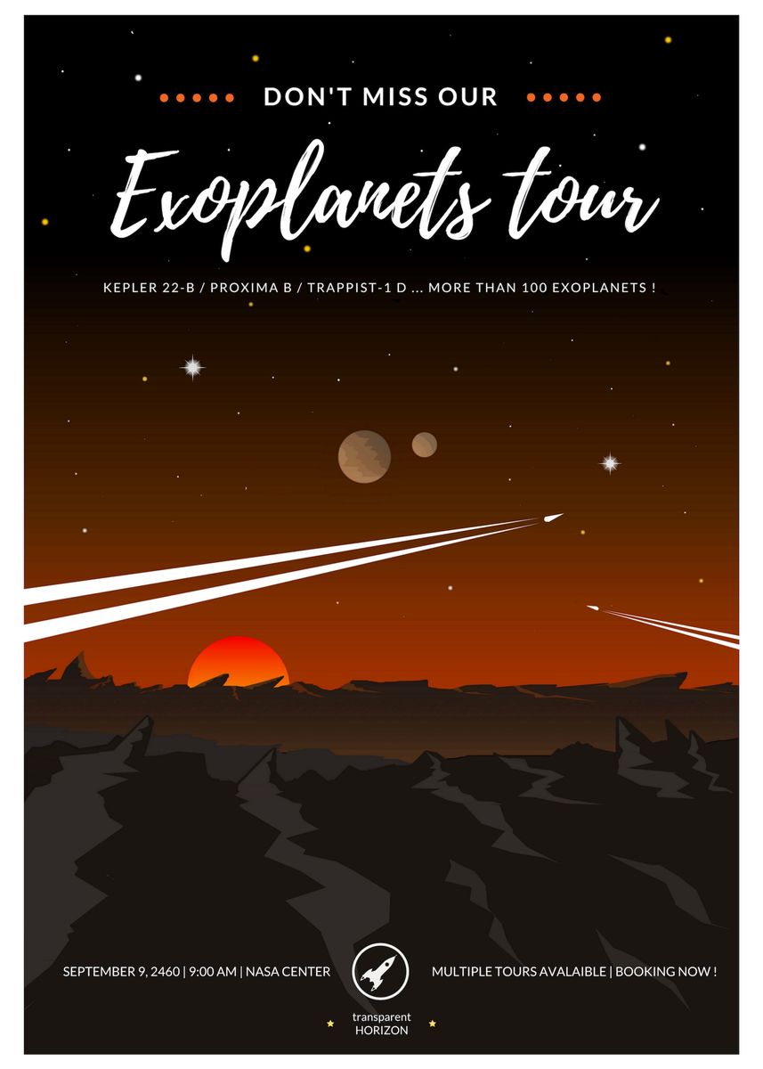 'Exoplanets tour' Poster, picture, metal print, paint by Vincent ...