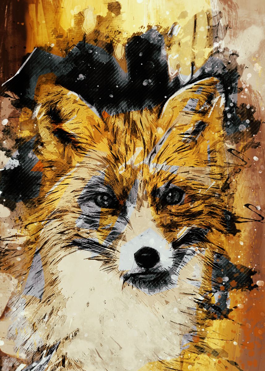 'Fox' Poster by JBJart Justyna Jaszke | Displate