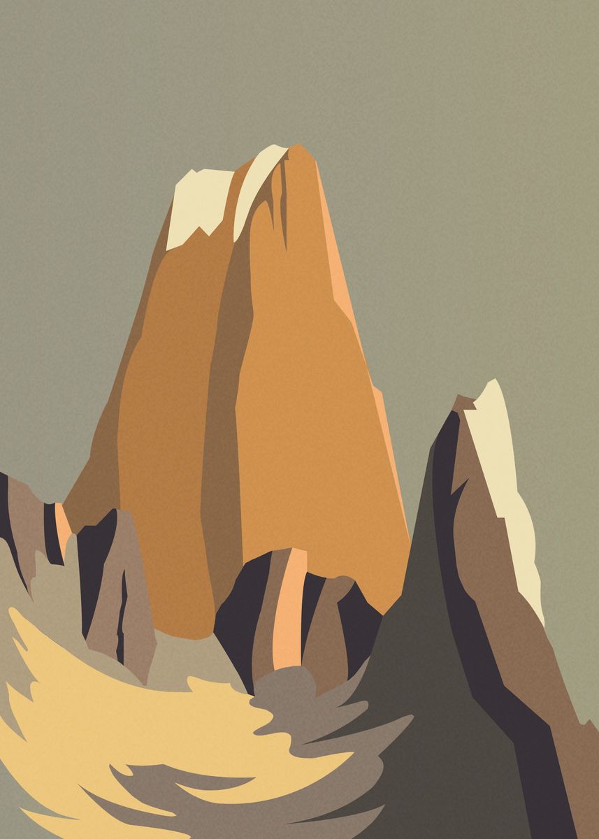 'Chhogori ' Poster, picture, metal print, paint by Maria Mokra | Displate