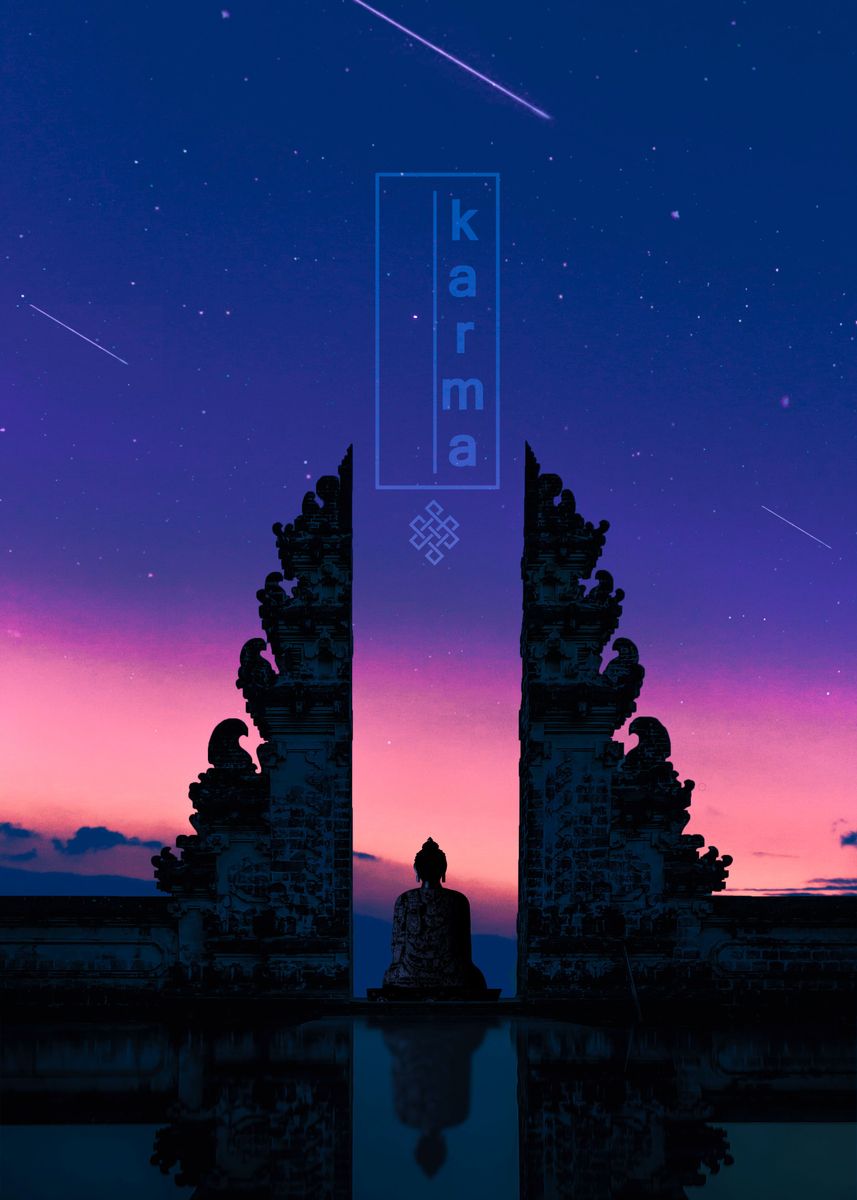 'Karma' Poster, picture, metal print, paint by Saurav Vyas | Displate