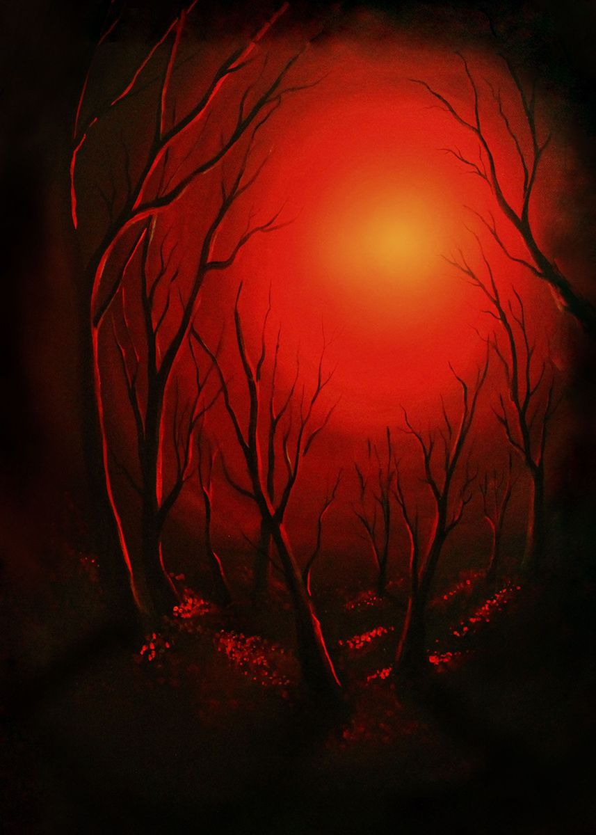 'Red Horizon' Poster, picture, metal print, paint by Aimee Leonard ...