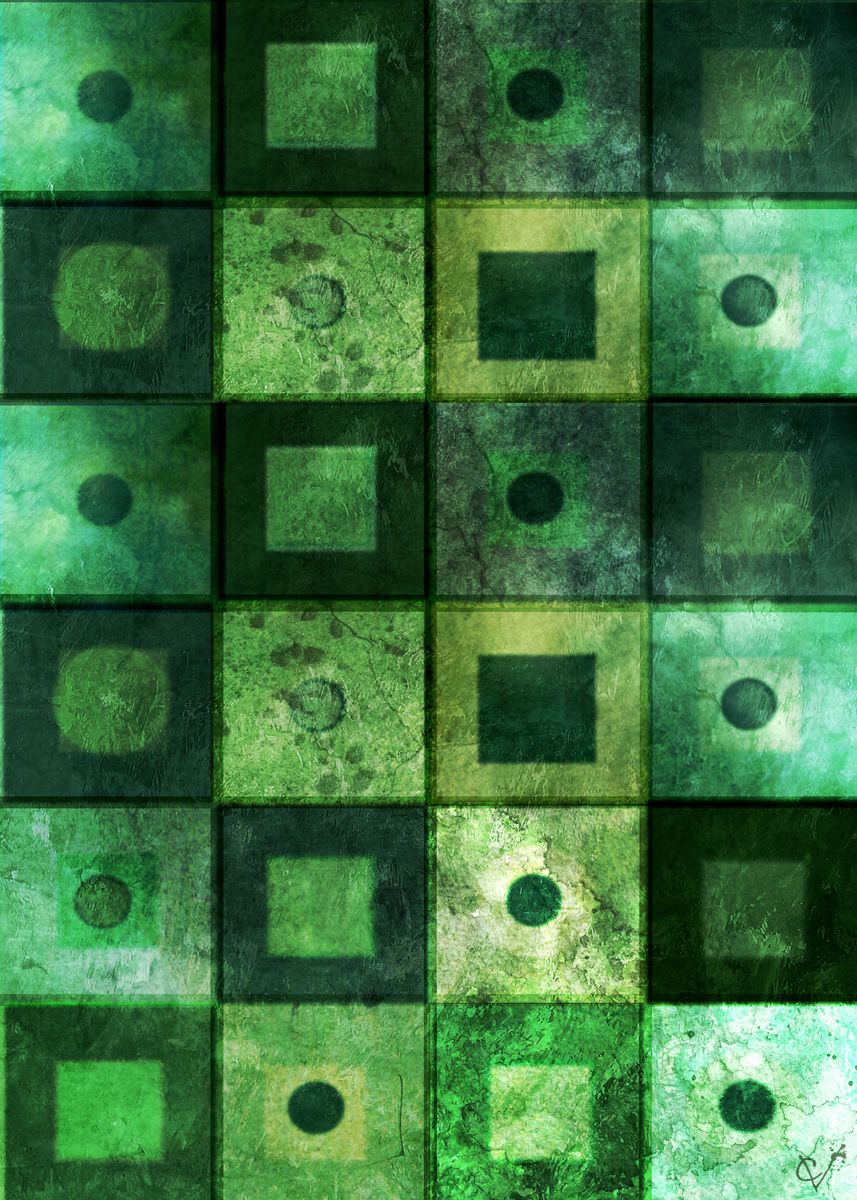 'Green Abstract' Poster by Crimson Vermillion | Displate