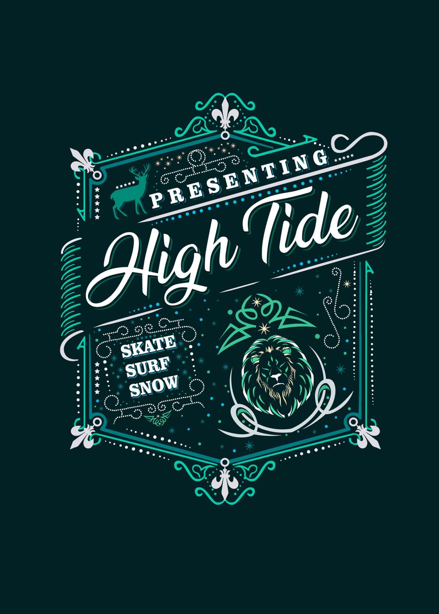 'High Tide Beer' Poster, picture, metal print, paint by Jude Beavis ...