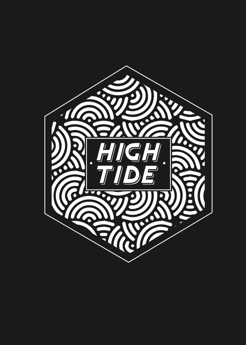 'High Tide Polygon' Poster, picture, metal print, paint by Jude Beavis ...