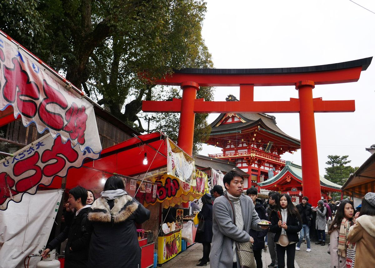 'Fushimi Inari market' Poster by Nicola Hudson | Displate