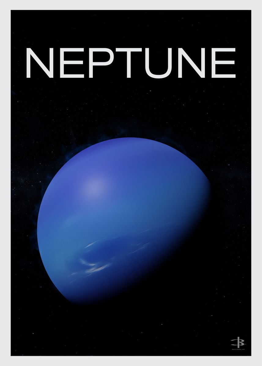 'Neptune' Poster, picture, metal print, paint by Kamil Baczyński | Displate