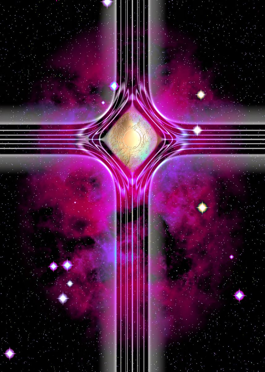 'Purple cross' Poster by Leopold Brix | Displate
