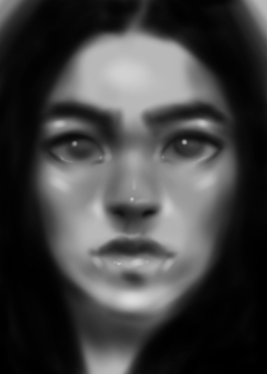 'Subtle Face' Poster, picture, metal print, paint by Ellen Feldt | Displate