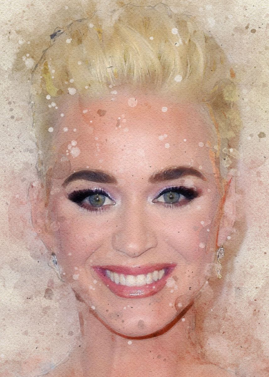 'Katy Perry' Poster, picture, metal print, paint by Kitty Kit | Displate