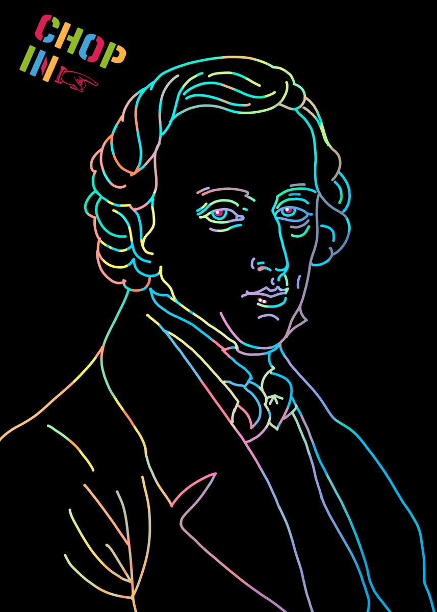 'Chopin Poster 2' Poster by Dmitrij Milowanow | Displate