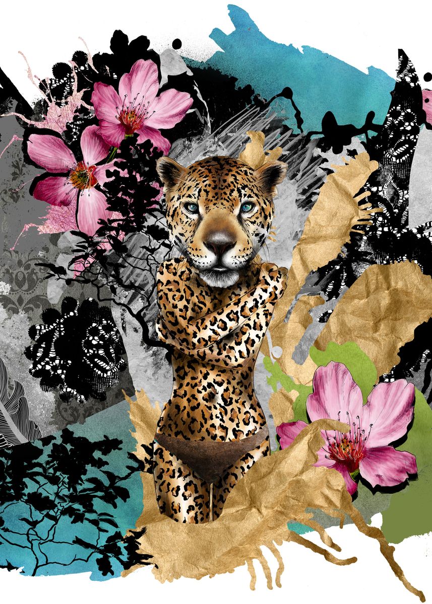 'Panther Queen' Poster, picture, metal print, paint by Monika Mrowiec ...