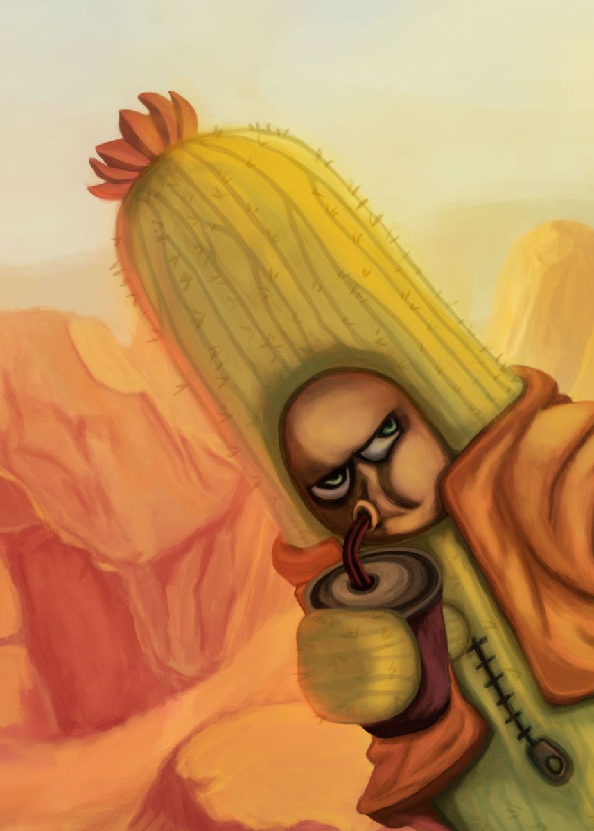 'Cactus boy' Poster by Andrea Naranjo | Displate