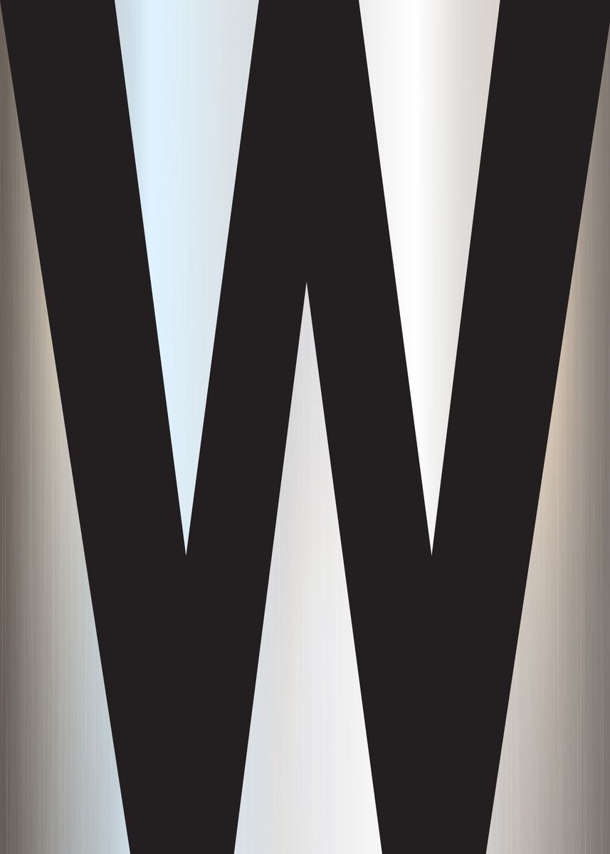 'The letter W' Poster, picture, metal print, paint by Paris Zsun | Displate