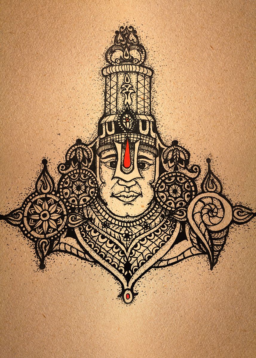 'Balaji' Poster, picture, metal print, paint by Yashwant Shetty | Displate