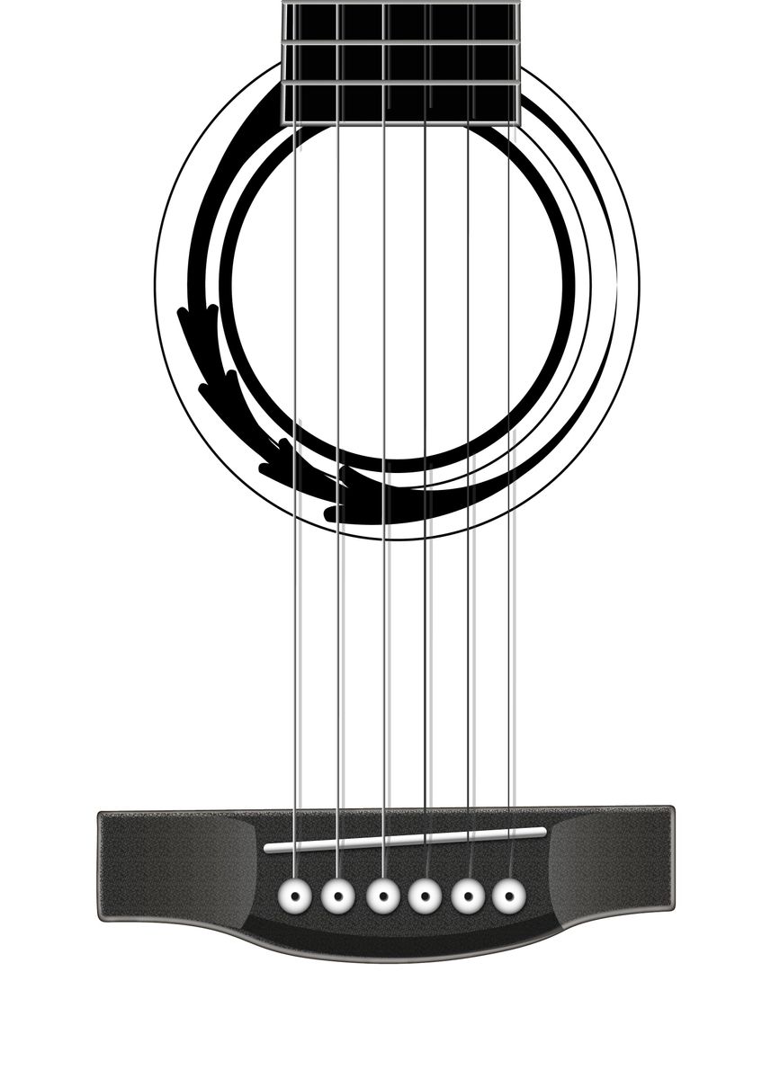 'Guitar Front' Poster by Ashrafujjaman Tutul | Displate