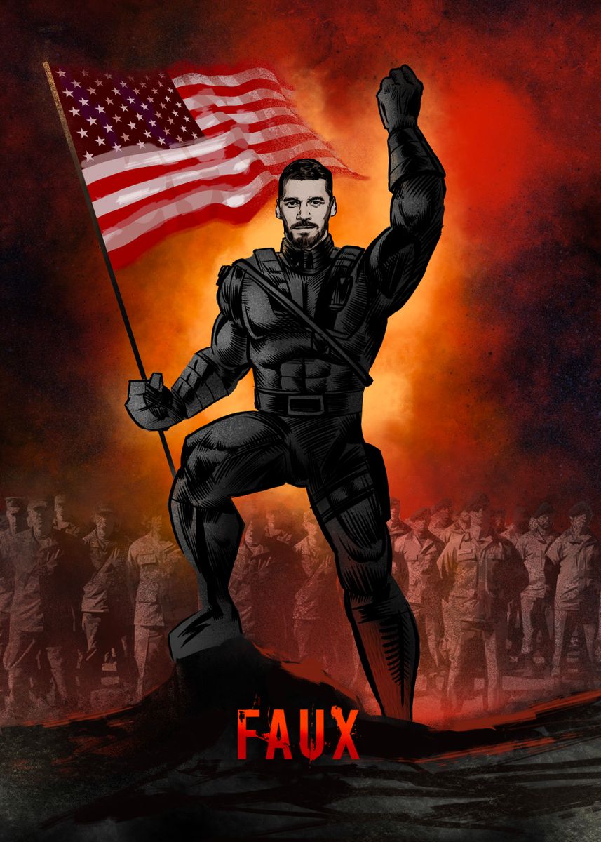 'Faux Freedom' Poster, picture, metal print, paint by Faux _ | Displate