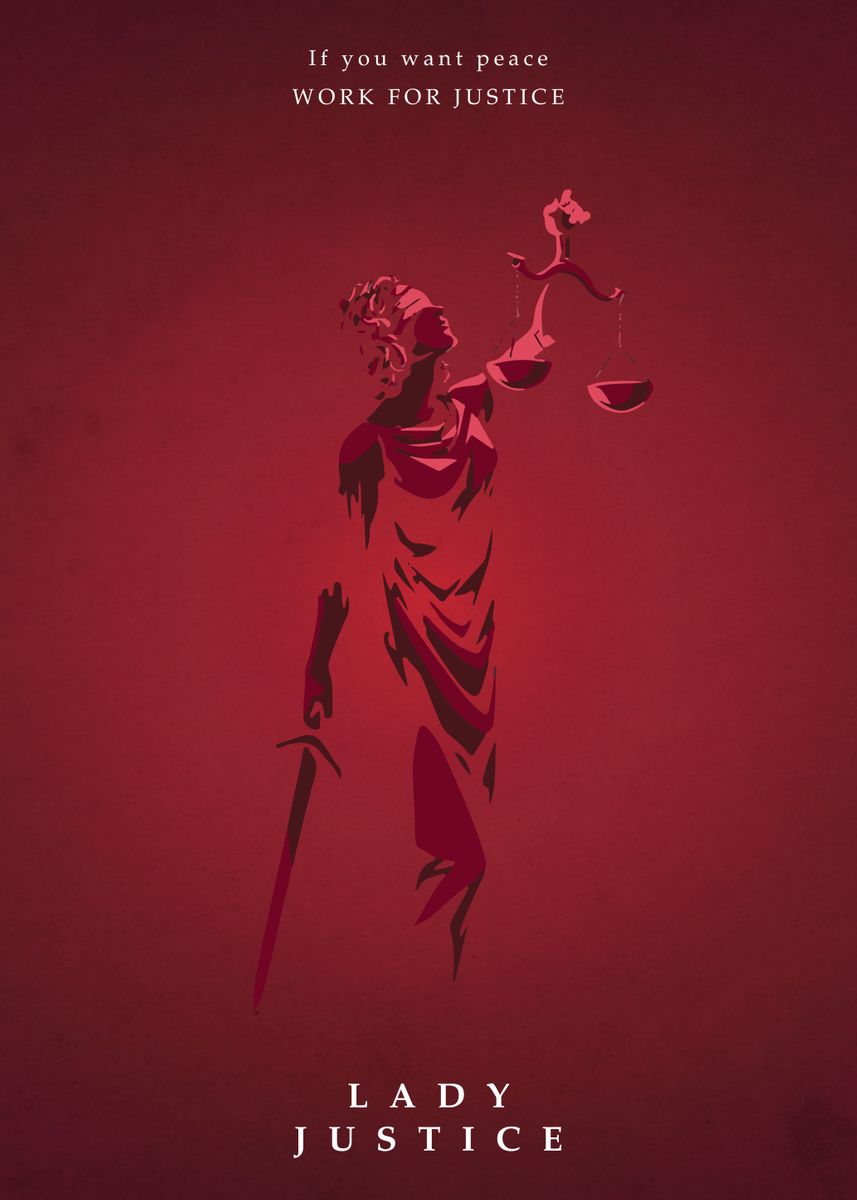'Lady Justice' Poster, picture, metal print, paint by Rabbit Graphic ...
