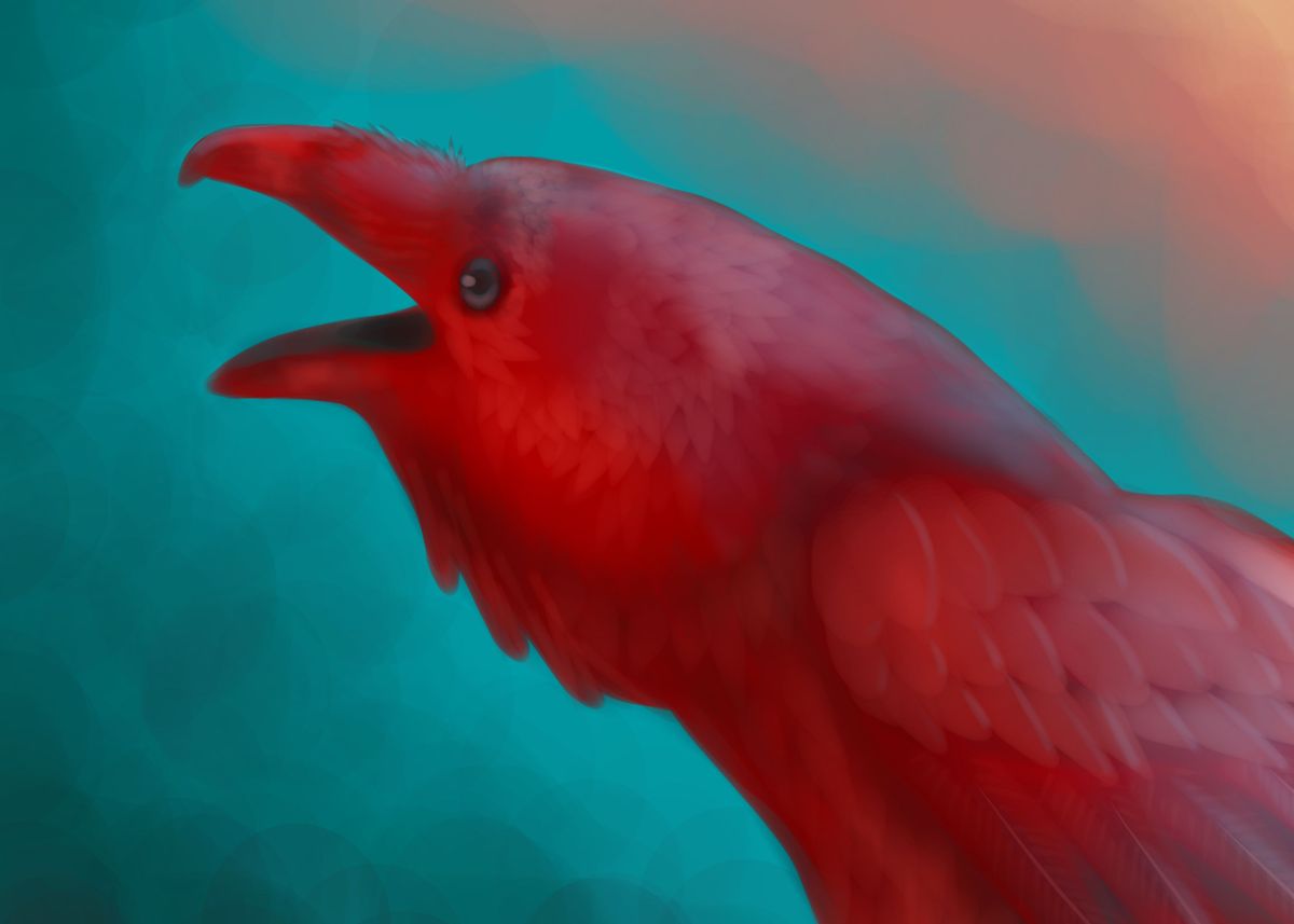 'Scarlet Raven' Poster by Jessica Repp | Displate