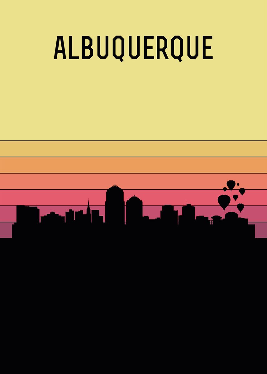 'Albuquerque Skyline' Poster, picture, metal print, paint by Sven Horn ...