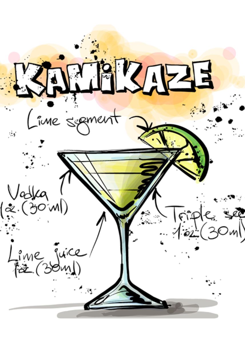 'Kamikaze' Poster, picture, metal print, paint by crbn design | Displate