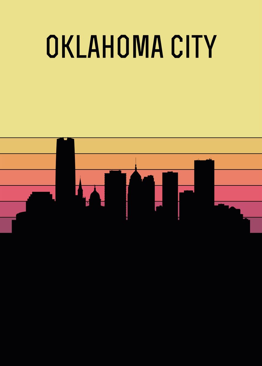 'Oklahoma City Skyline' Poster by Sven Horn | Displate